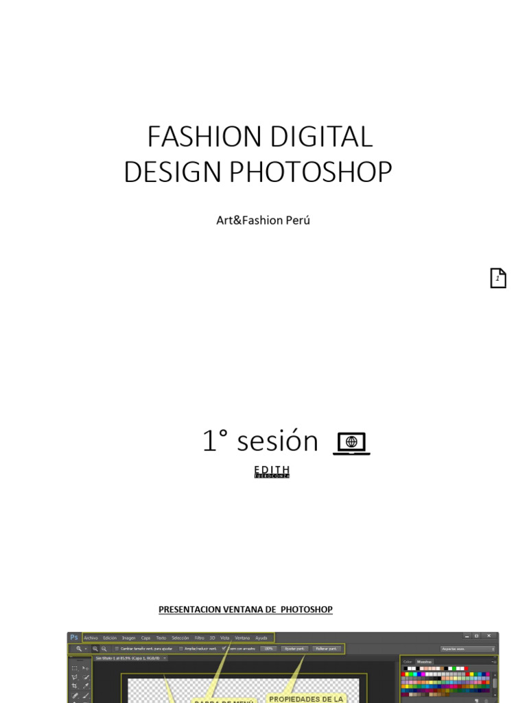 SESION - 01 Fashion Digital Design Photoshop | PDF | Adobe Photoshop | Software