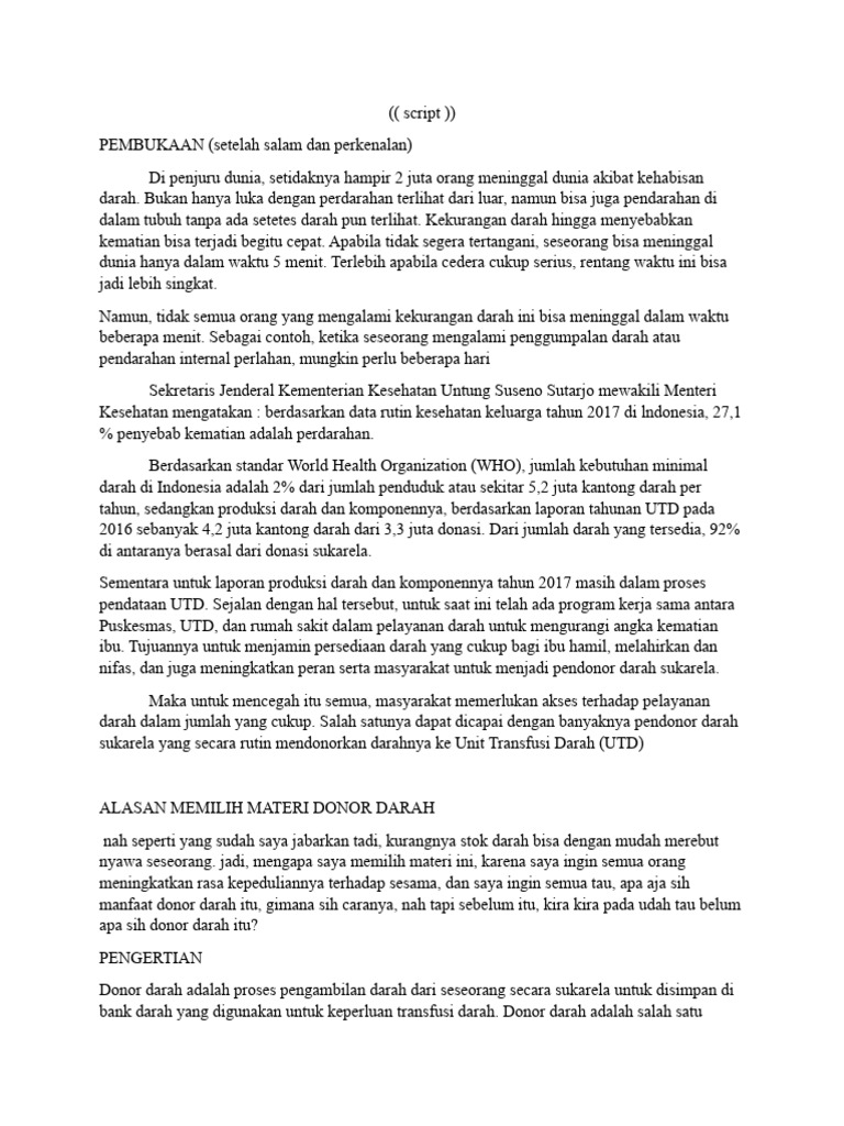 Script Presentasi PMR | PDF