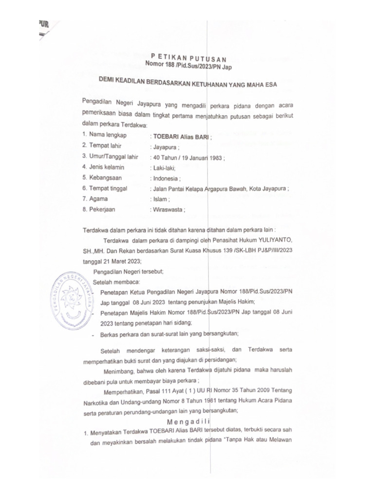 PETIKAN PUTUSAN | PDF