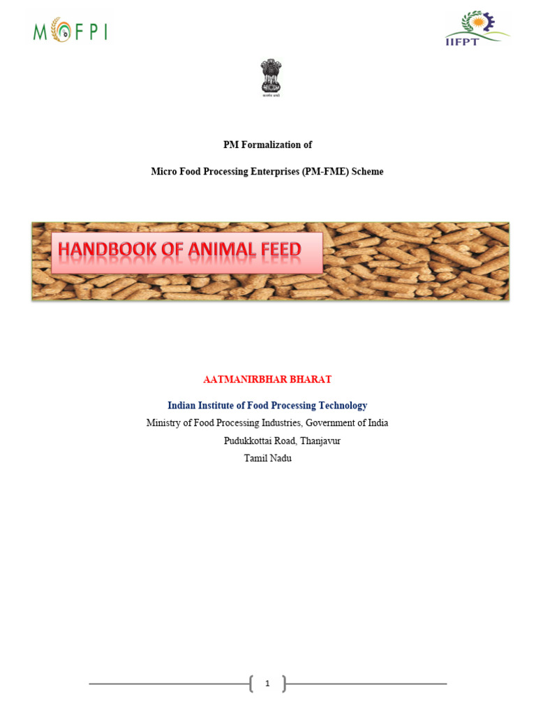 Handbook of Animal Feed | PDF | Cereals | Animal Feed