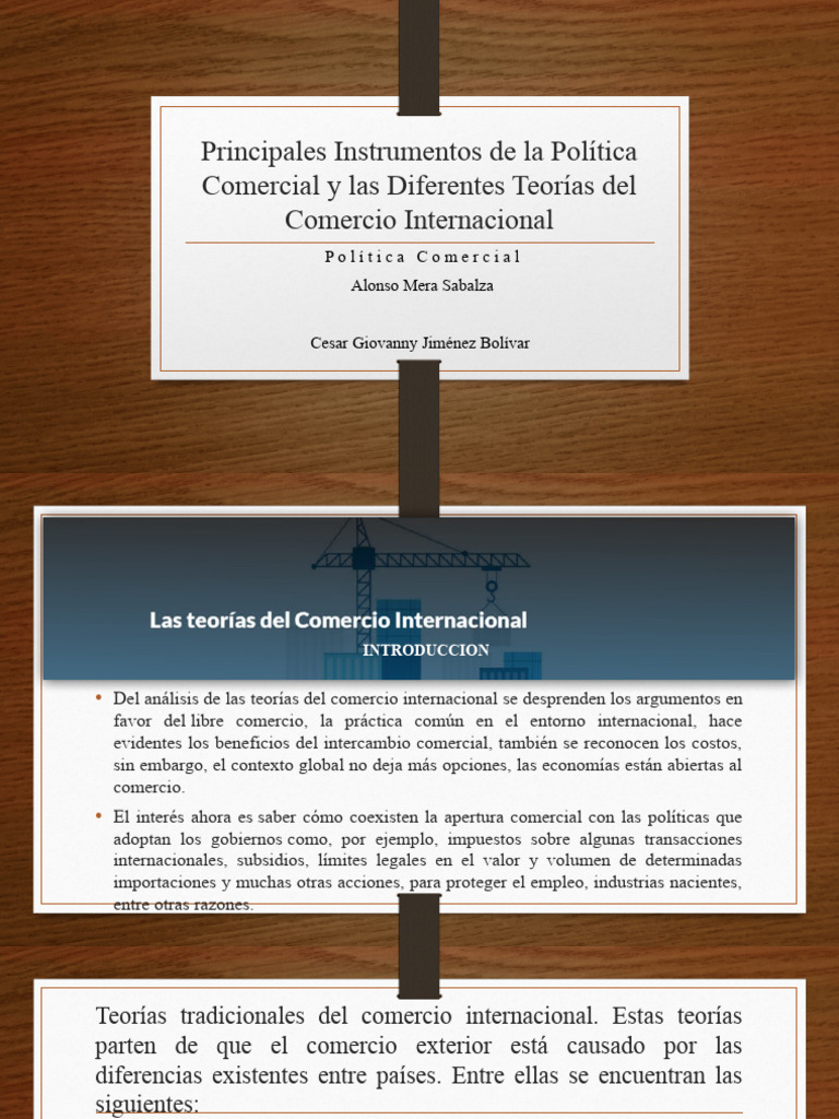 Principales Instrumentos EJE 1 | PDF | Política comercial | Comercio