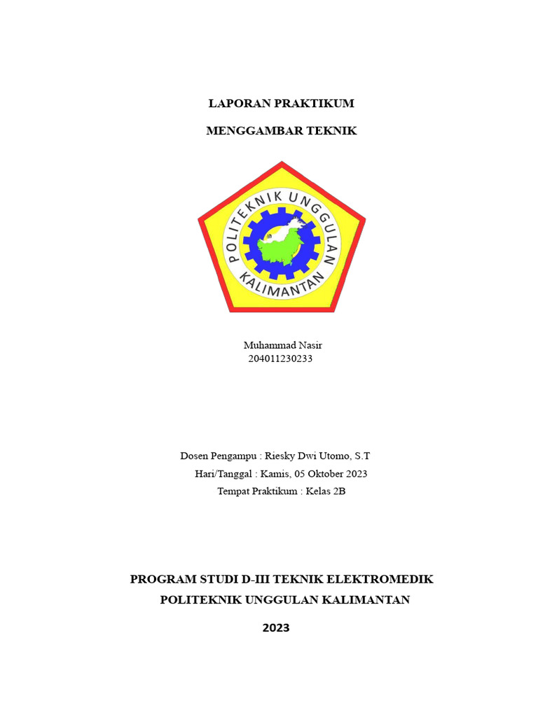 Laporan Praktikum Menggambar Teknik | PDF