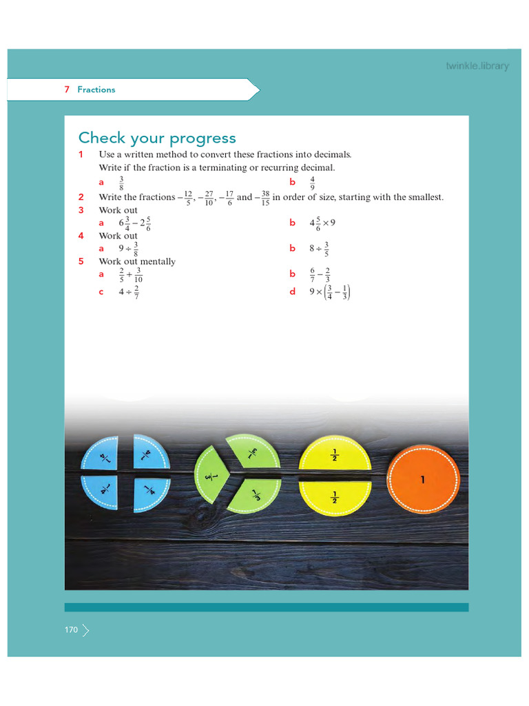 7 - Quiz 1 - Mathematics - Fractions | PDF | Numbers | Equations
