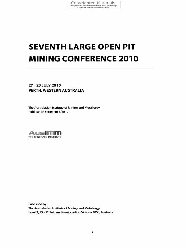 Seventh Large Open Pit Mining Conference 2010-The Australasian ...