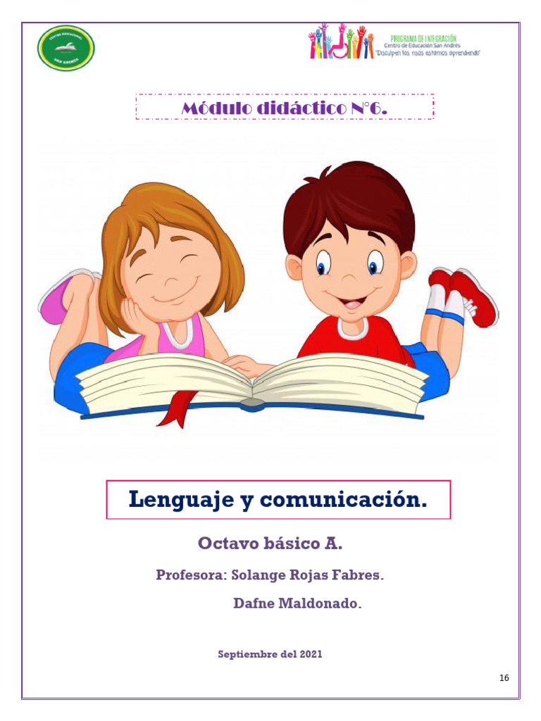 Módulo de Lectura y Análisis para 8° Básico | PDF | Comunicación ...