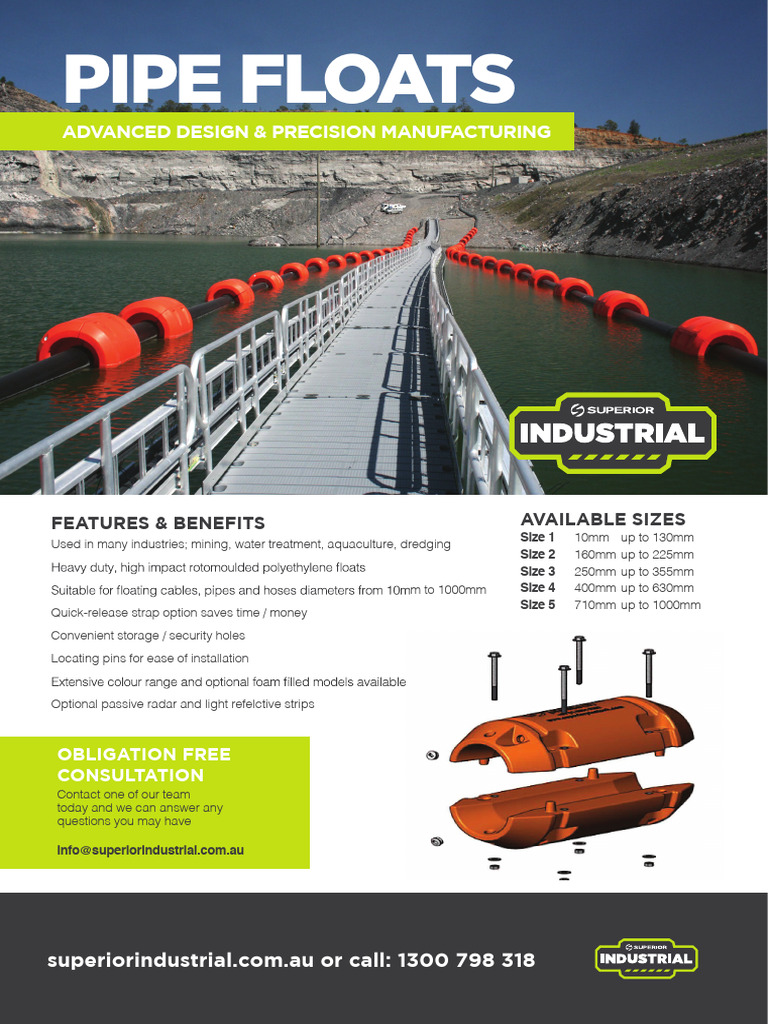 Superior Industrial Pipe-Floats-2 | Download Free PDF | Buoyancy | Pipe (Fluid Conveyance)