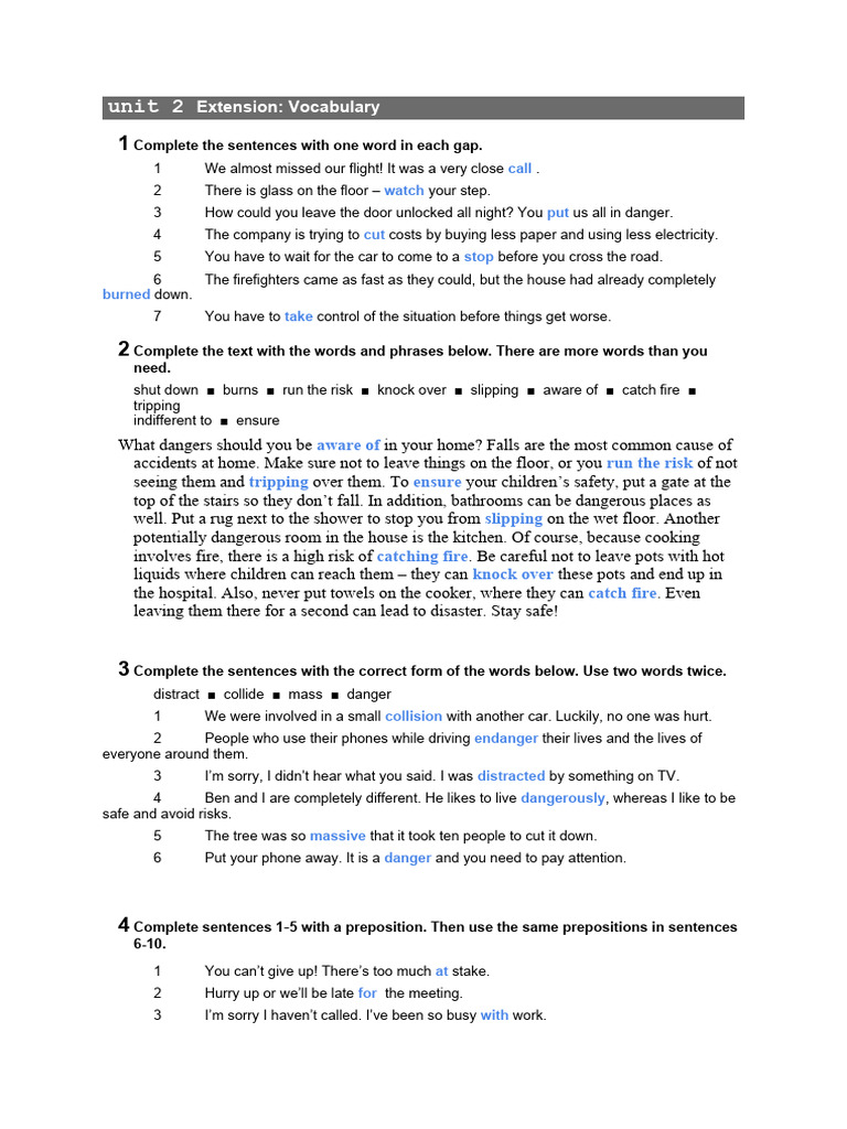 _unit 2 Extension_ Vocabulary | PDF