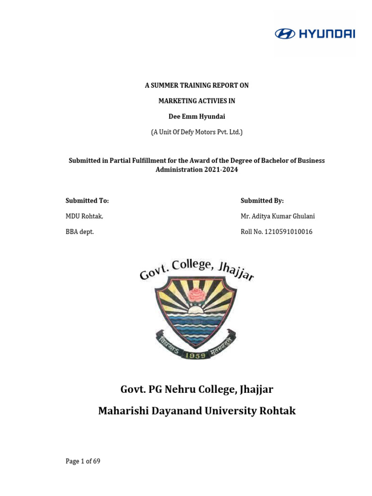 Summer Training Report of Aditya Pre Final | PDF | Methodology | Economies