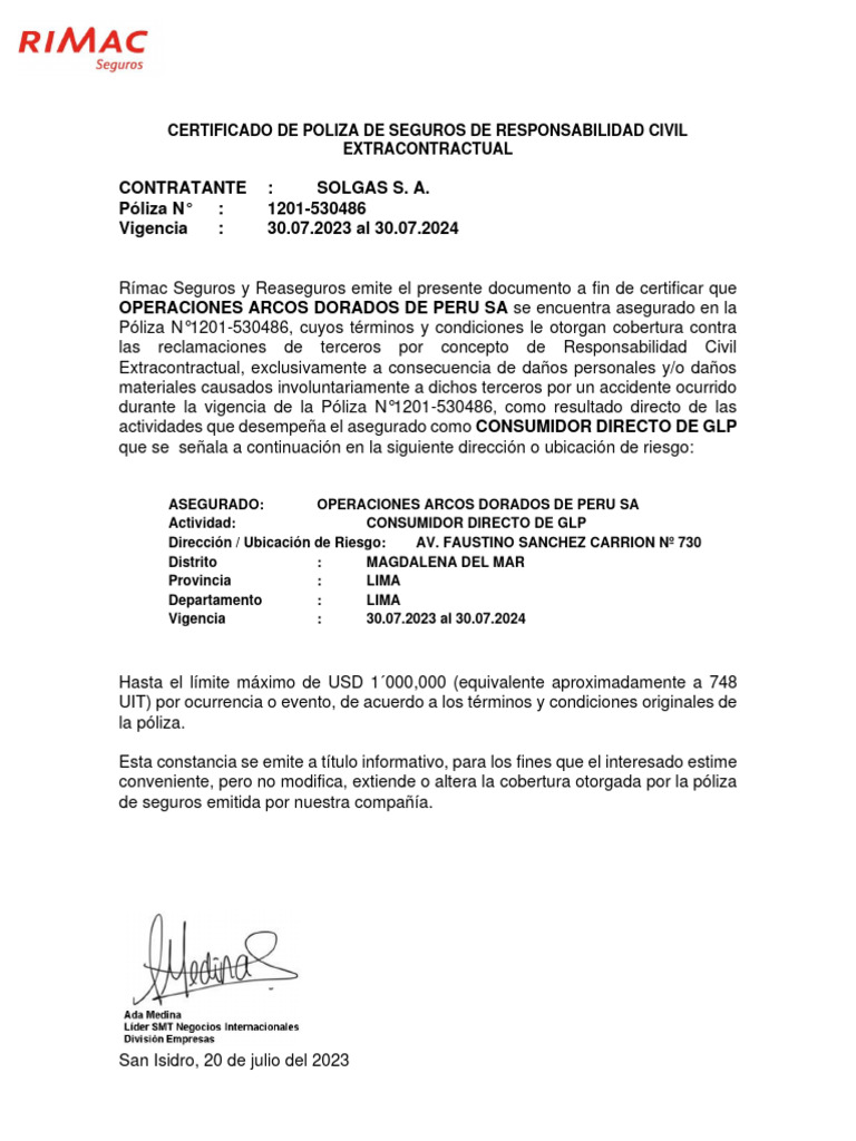 POLIZA | PDF | Póliza de seguros | Seguro