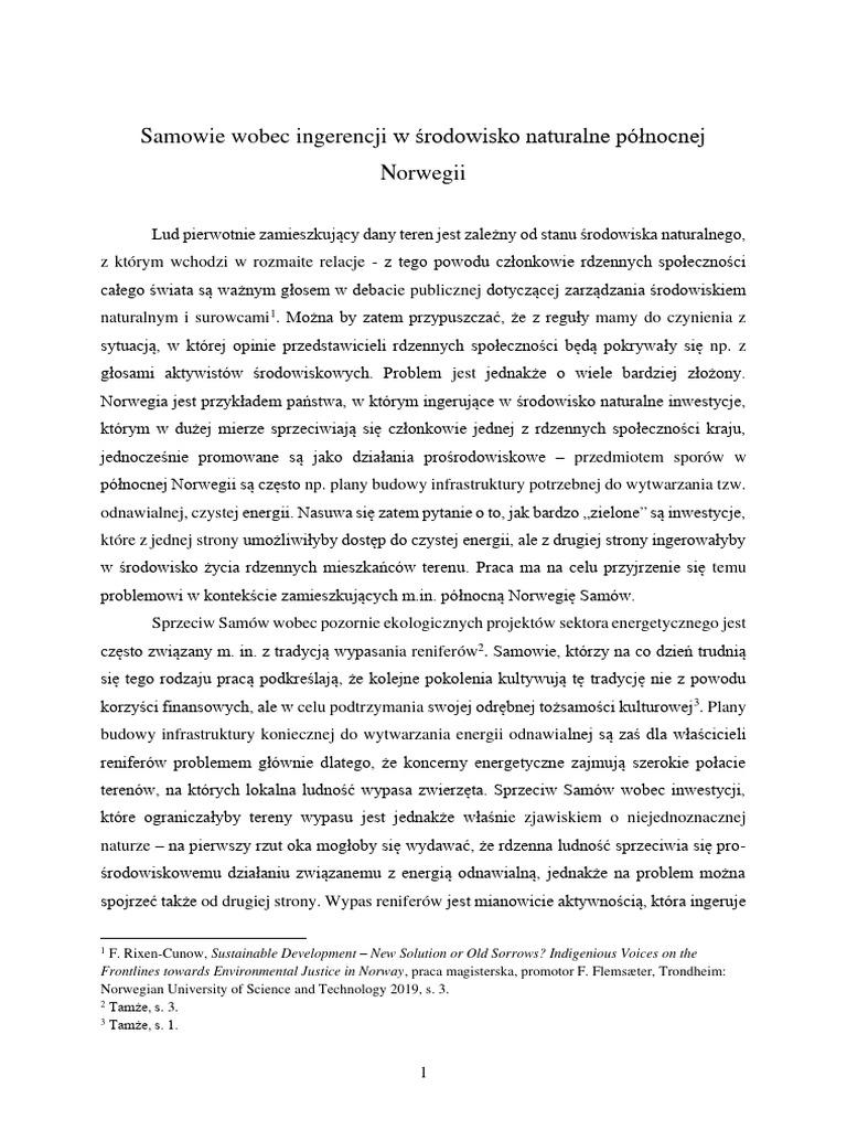 J. Kuleta, Samowie Wobec Ingerencji W Środowisko Naturalne Północnej ...
