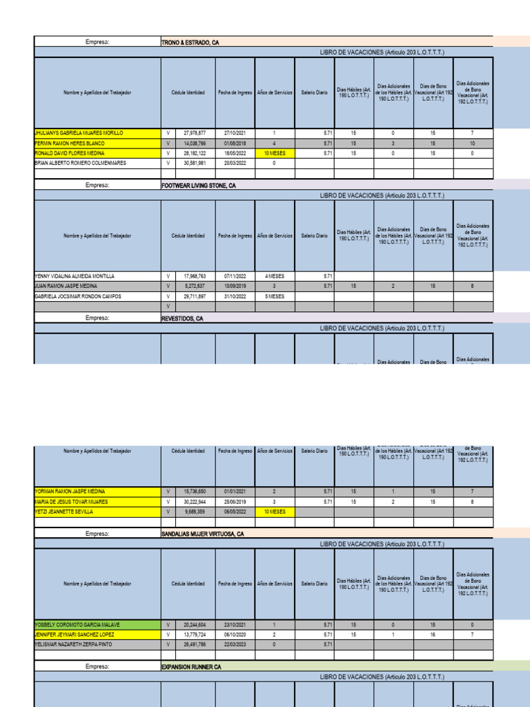 Modelo de Libro de Vacaciones Bajo Lottt2022 | PDF