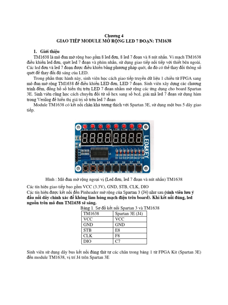 FPGA - Module TM1638 - SV | PDF