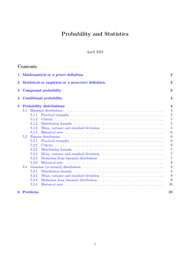 Intro to Probability & Statistics | PDF | Probability Distribution | Poisson Distribution