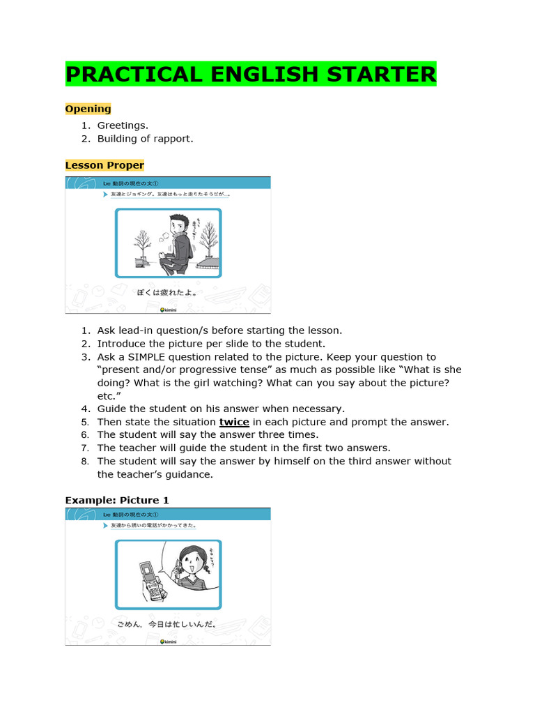 Practical English Course 1 | PDF | Question | Learning