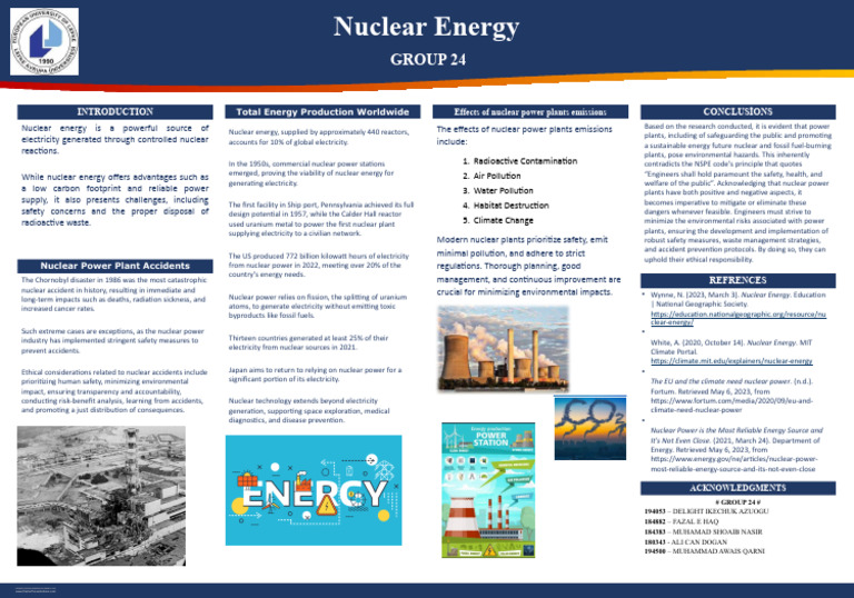 Poster About Nuclear Energy | PDF | Nuclear Power | Nuclear Power Plant