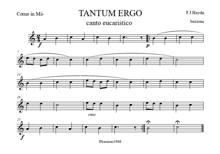 Tantum Ergo Corno in Mib | PDF