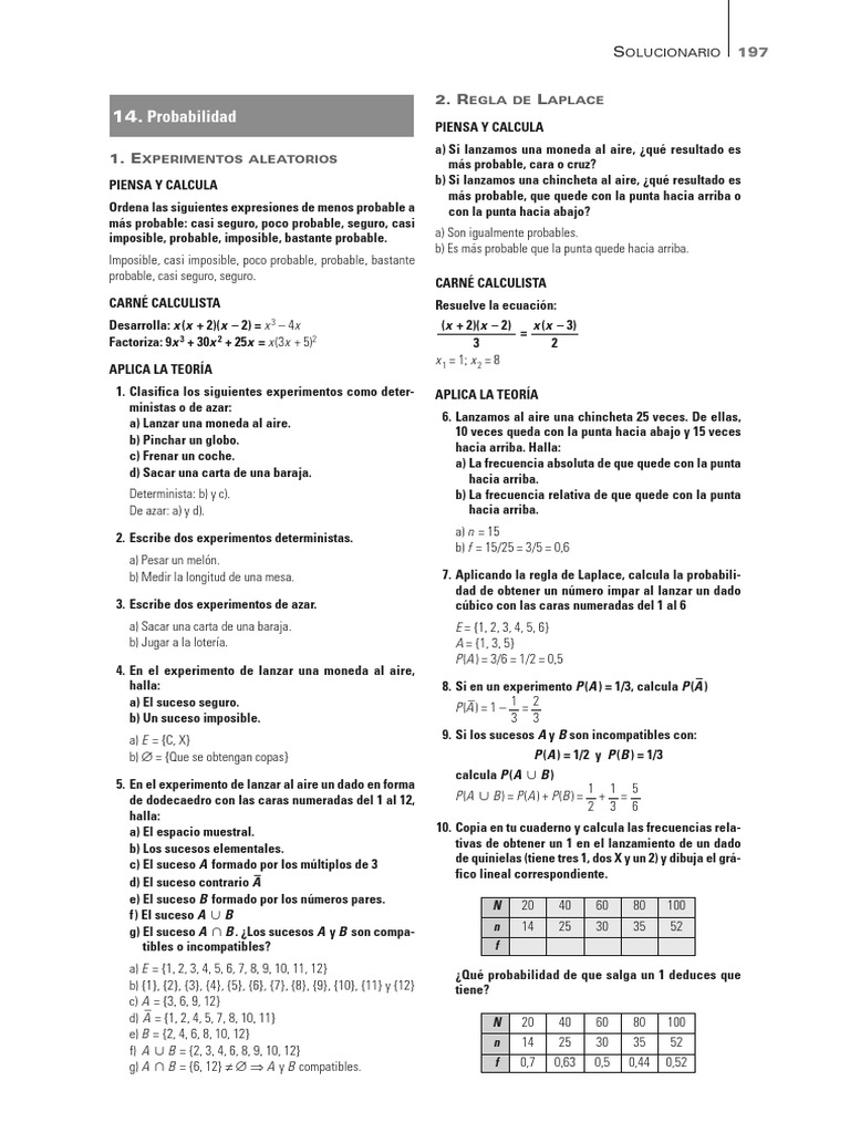 Tema 14 Probabilidad 2 | PDF | Probabilidad | Probabilidades y estadísticas