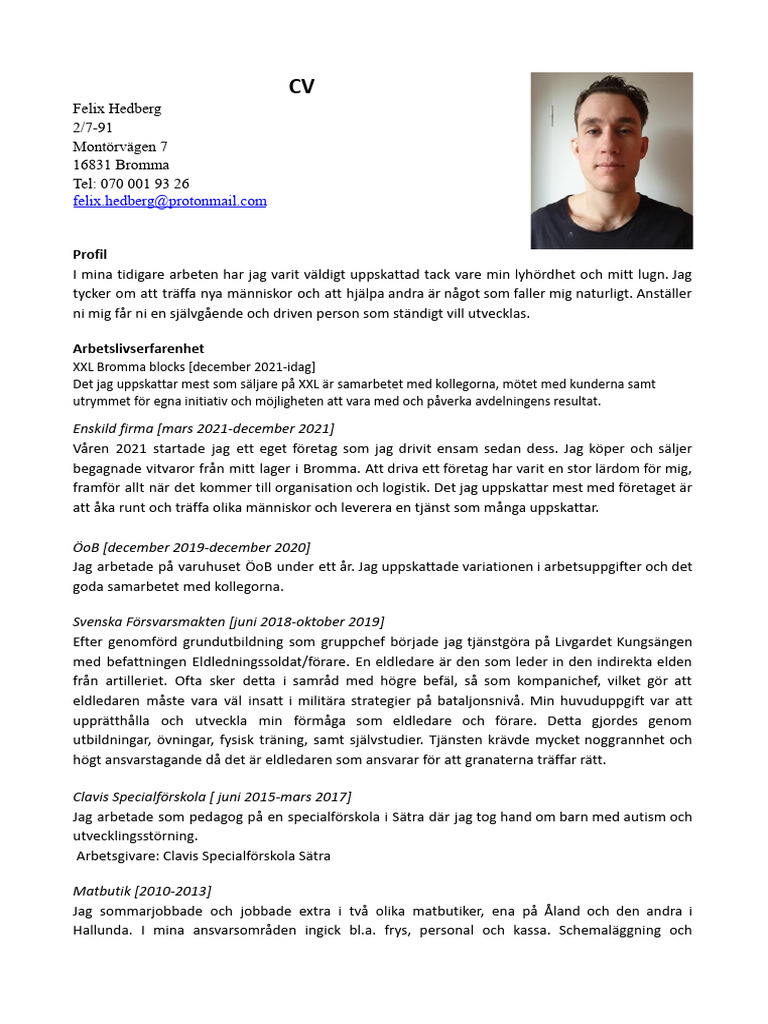 Felix CV Juni2022 | PDF