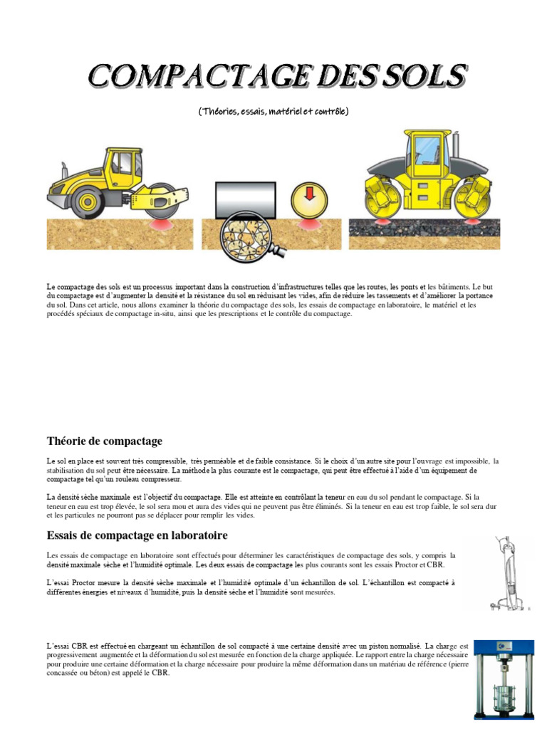 Essai et contrôle du compactage des sols | PDF | Physique appliquée et ...