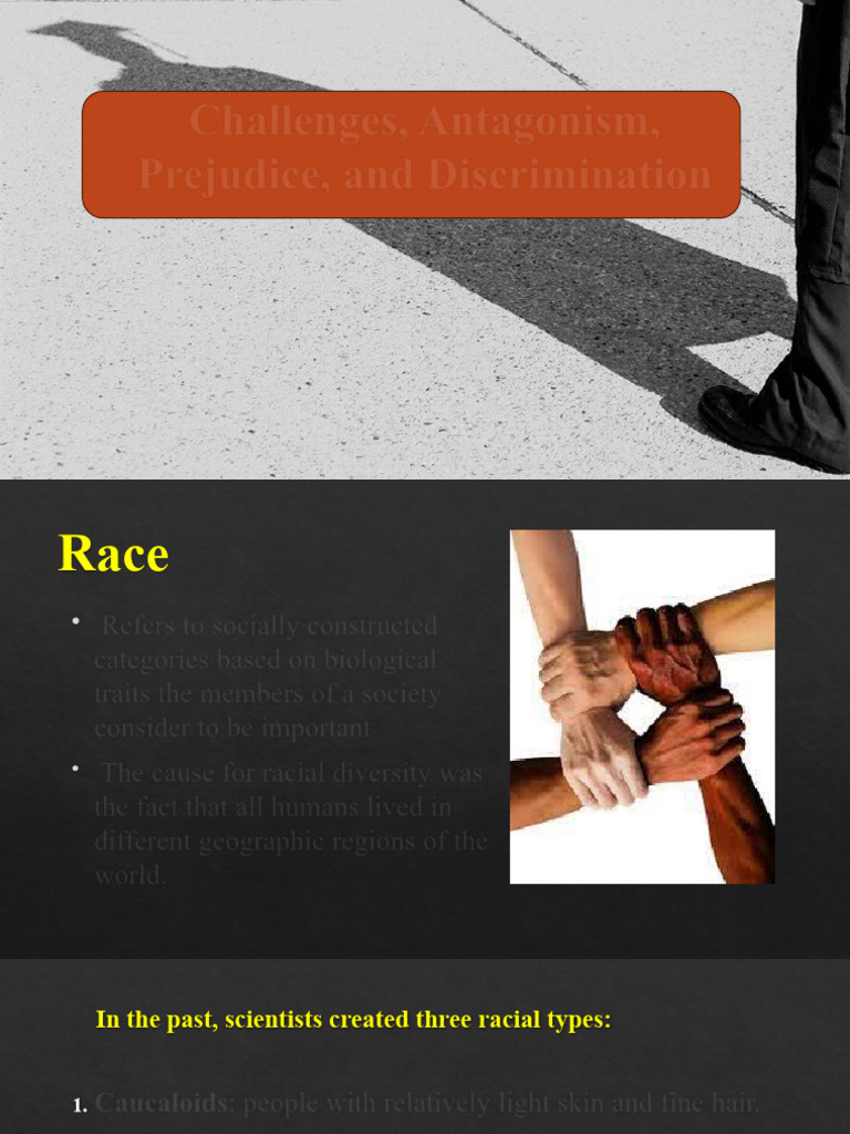 Challenges, Antagonism, Prejudice, and Discrimination | PDF | Prejudices | Discrimination & Race ...