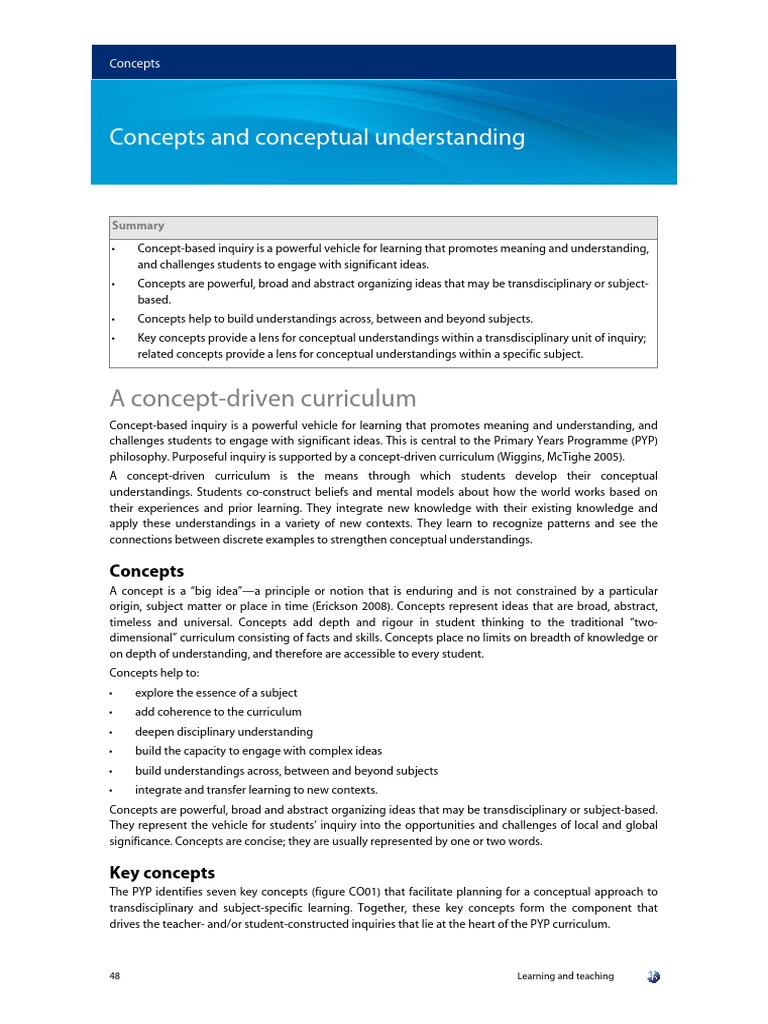 Concepts | PDF | Concept | Understanding