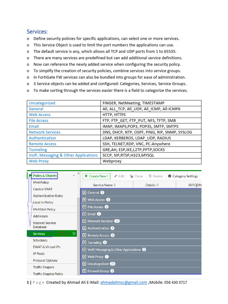 58-Services Objects | PDF | Port (Computer Networking) | Internet Protocols