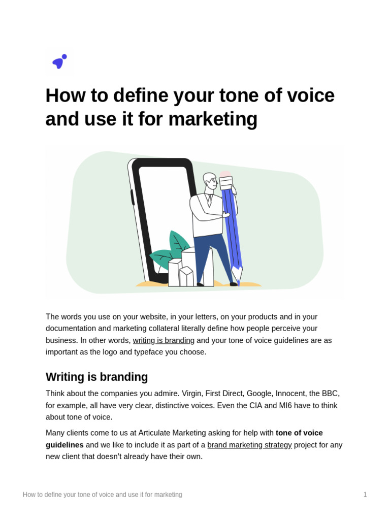 How to Define Your Tone of Voice and Use It for Marketing | PDF | Brand ...