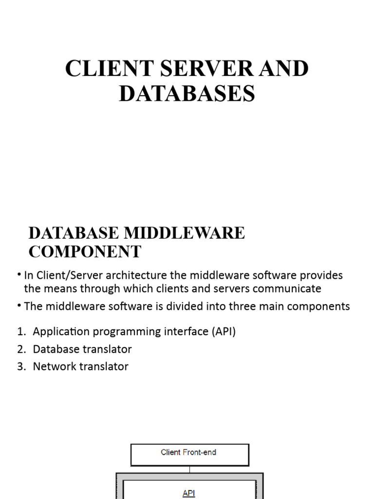 Client Server and Databases | PDF | Databases | World Wide Web