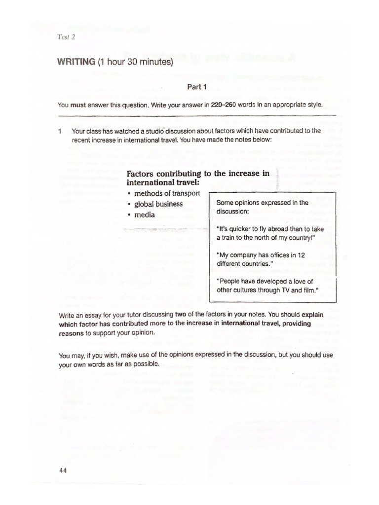 Test 2 WRITING CAE | PDF