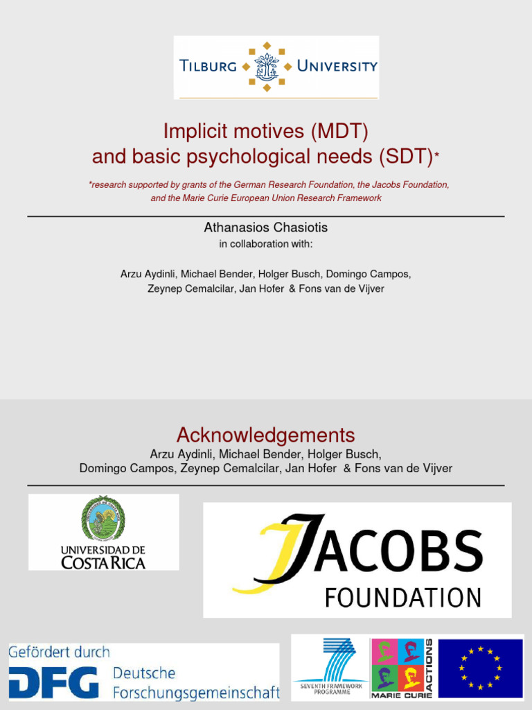 Self Determination Theory and Implicit Motives Positive Psychology 2023 ...