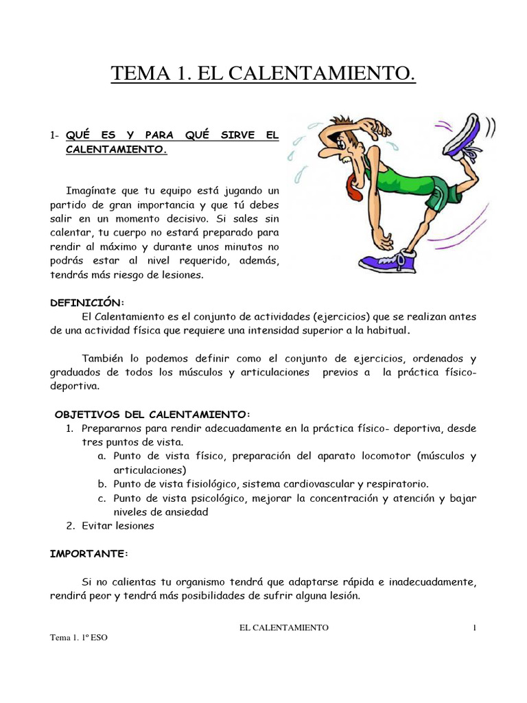 Guía Completa del Calentamiento Deportivo | PDF | Músculo esquelético ...