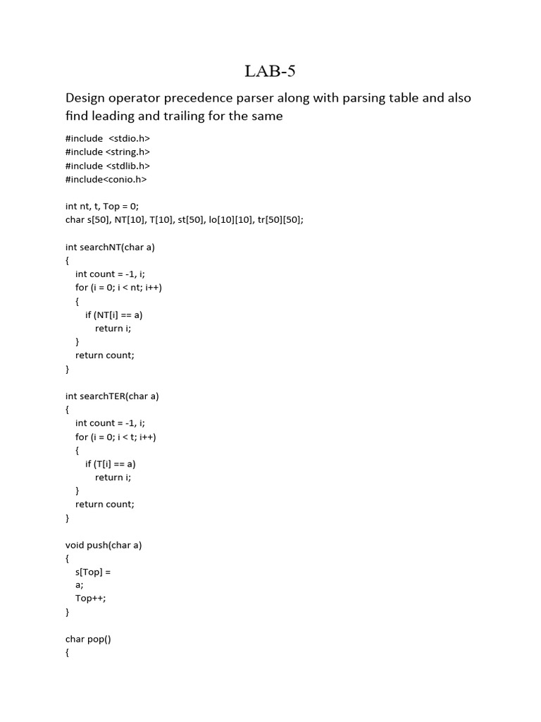 LAB5 | PDF | Parsing | Computer Science