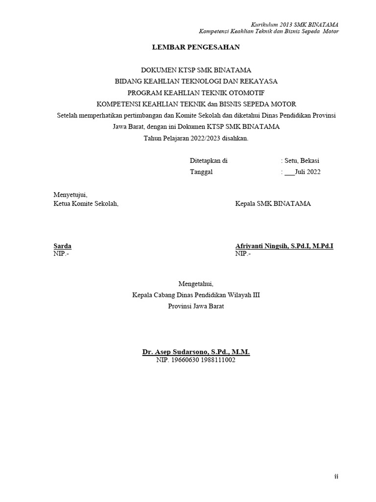 KTSP 2013 TBSM | PDF | Bisnis