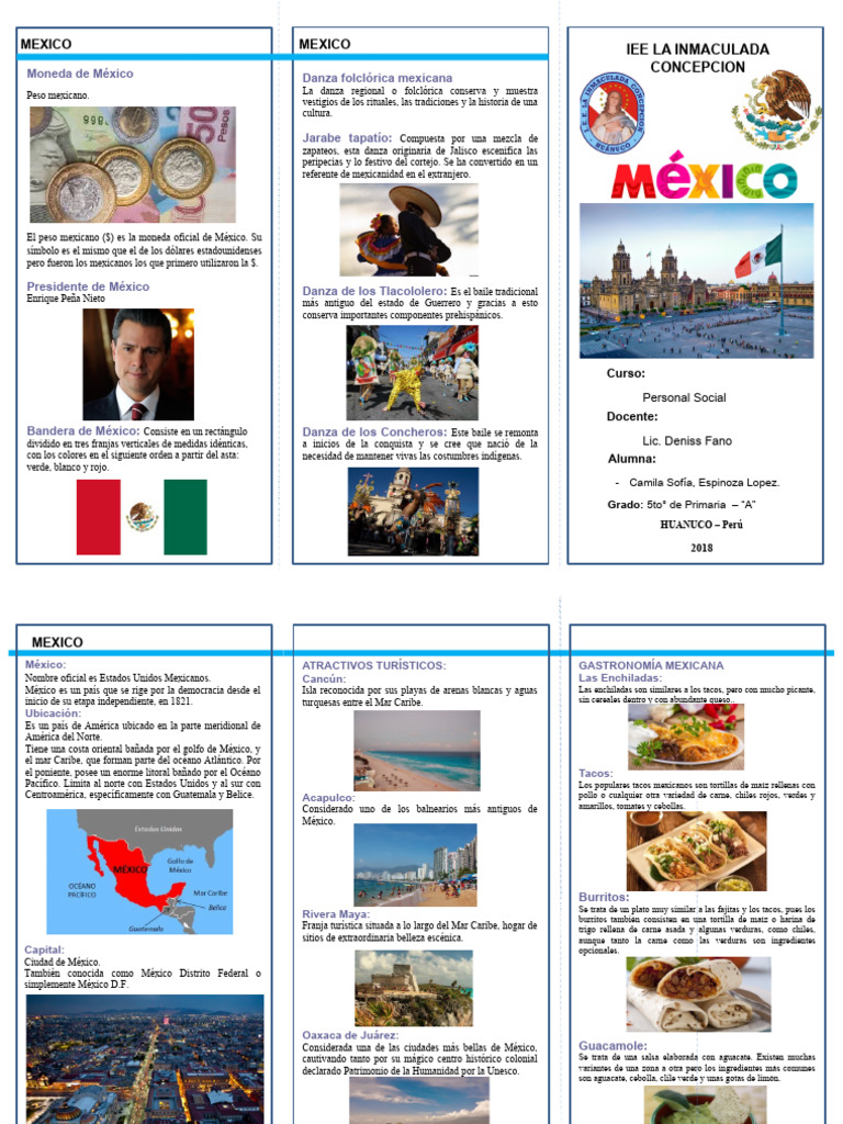 Tríptico sobre la cultura mexicana | PDF | México | Taco