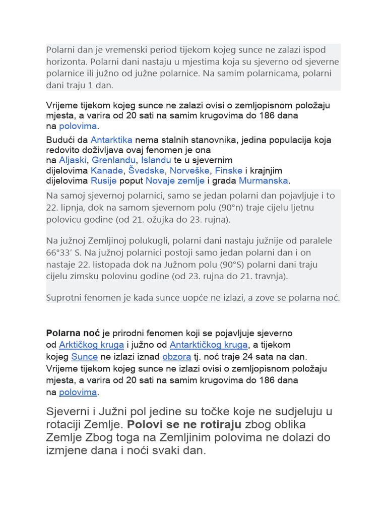 Polarni Dan | PDF