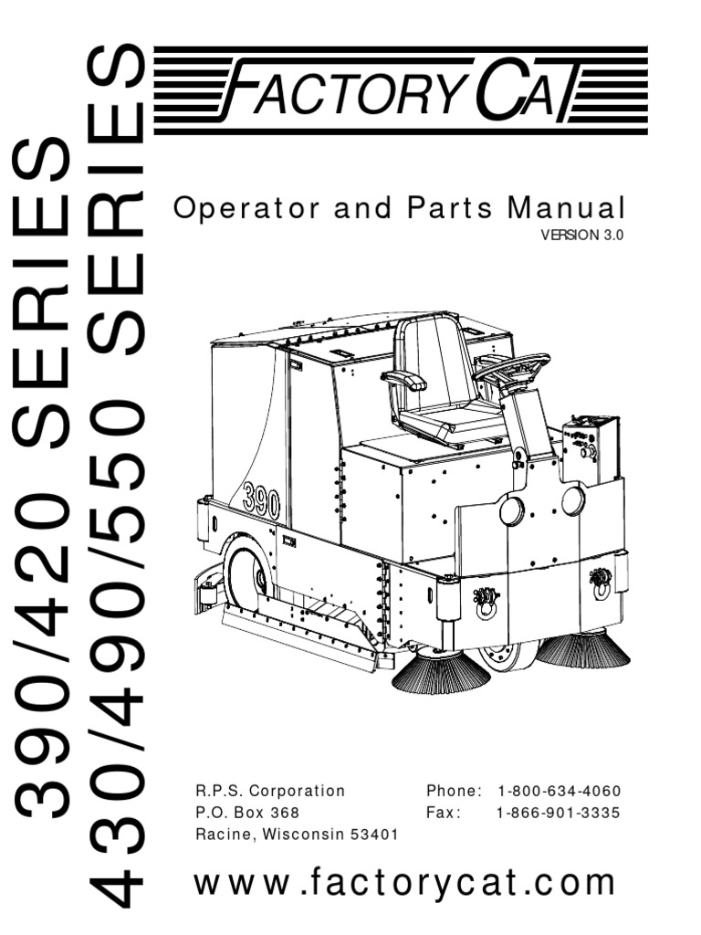Factory Cat Scrubber Parts Manual | PDF | Switch | Elevator