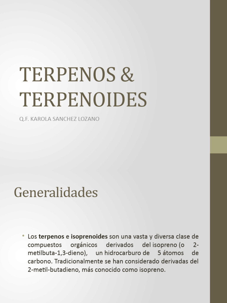 Terpenos y Terpenoides: Definición y Usos | PDF | Ciencia y matemáticas