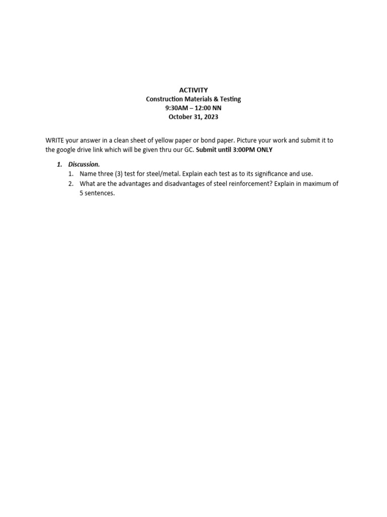 Activity CMT Ctober 31 2023 (Tupas) | PDF
