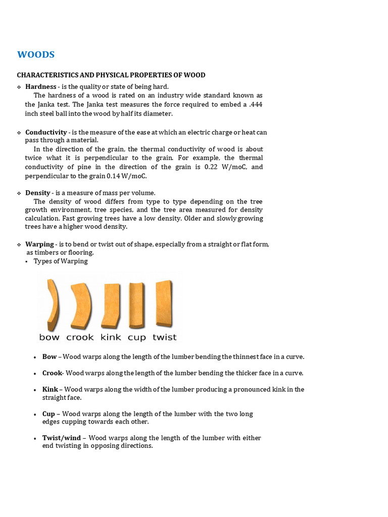 Woods | PDF | Strength Of Materials | Wood