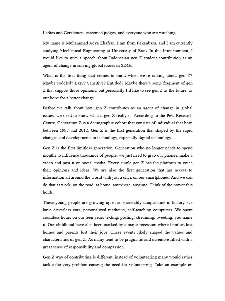 M. Adya Zhafran - Speech - CFest2023 - Universitas Riau | PDF M. Adya Zhafran - Speech - CFest2023 - Universitas Riau | PDF