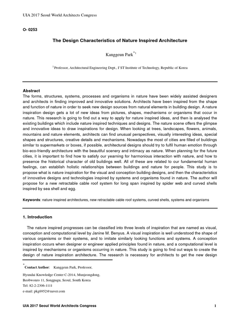 11, The Design Characteristics of Nature Inspired Architecture | PDF ...