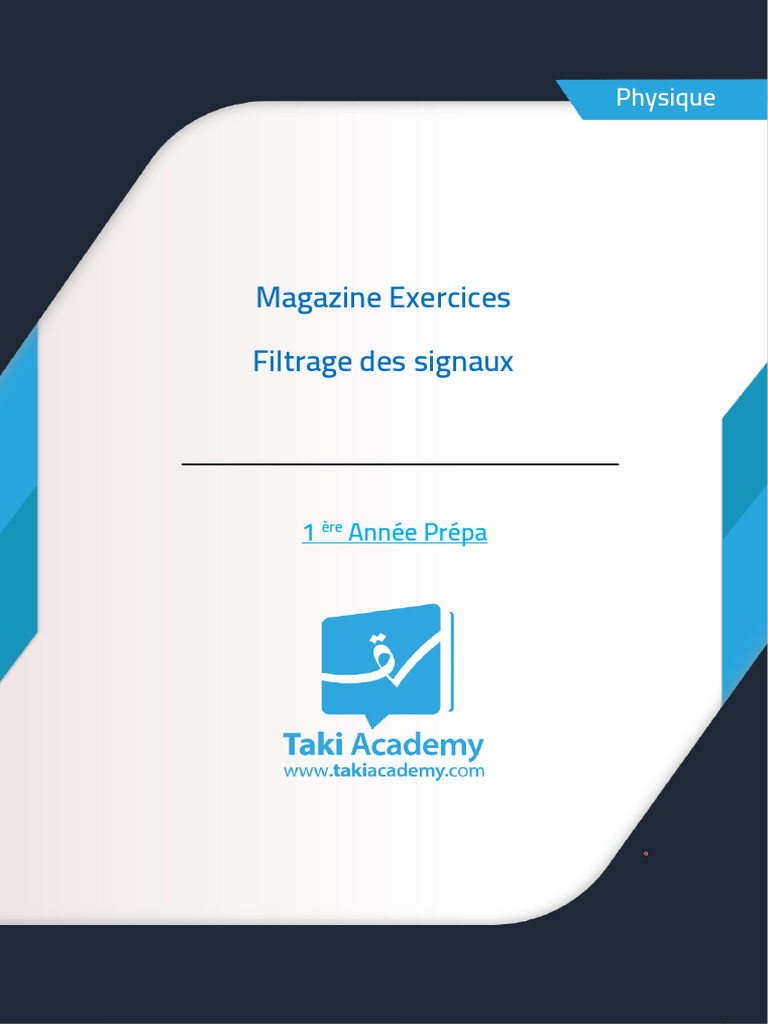 Filtrage des Signaux en Physique | PDF | Filtre (électronique) | Fréquence