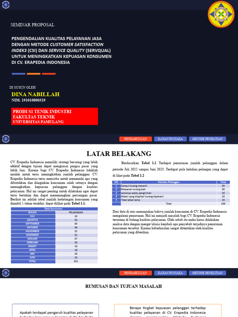Proposal Skripsi Dina Nabillah | PDF