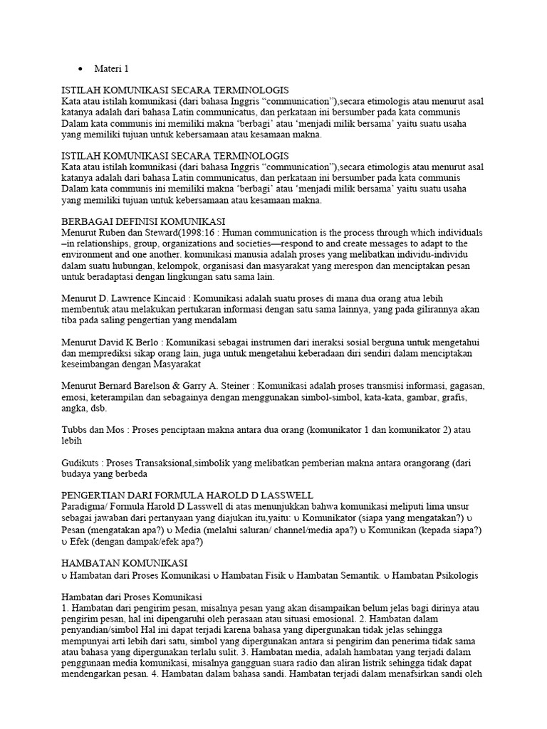 Ringkasan Ilkom Uts | PDF