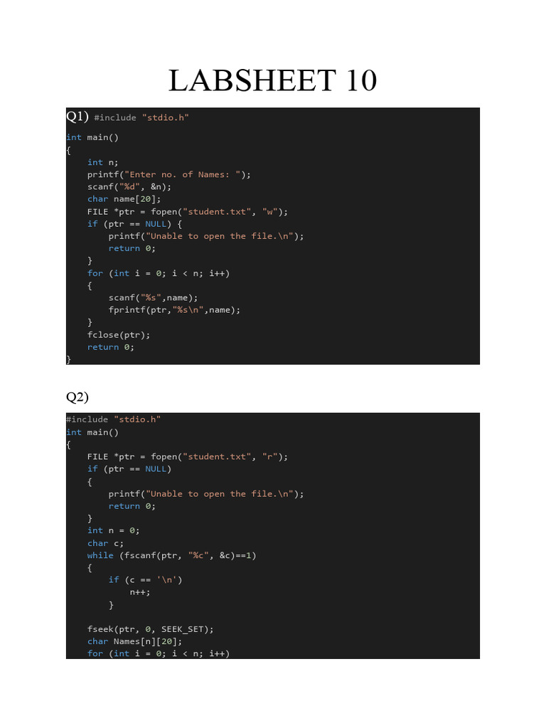 Labsheet 10 | PDF | Computer Engineering | Computer Programming