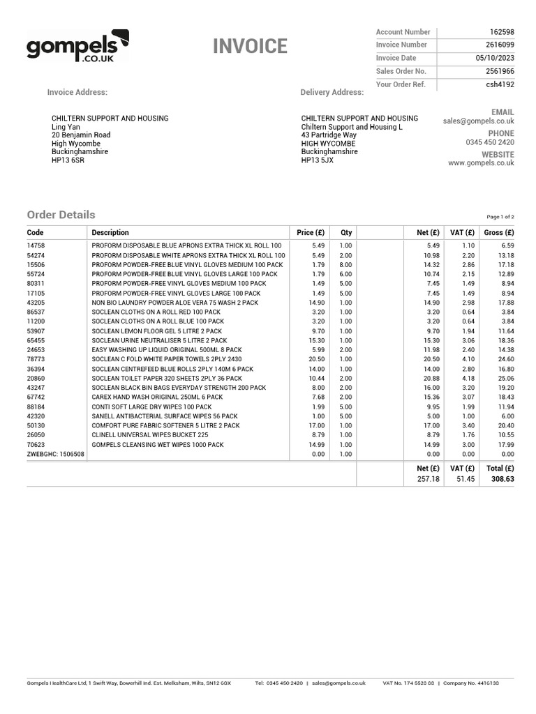 INV2616099 | PDF | Invoice | Debit Card