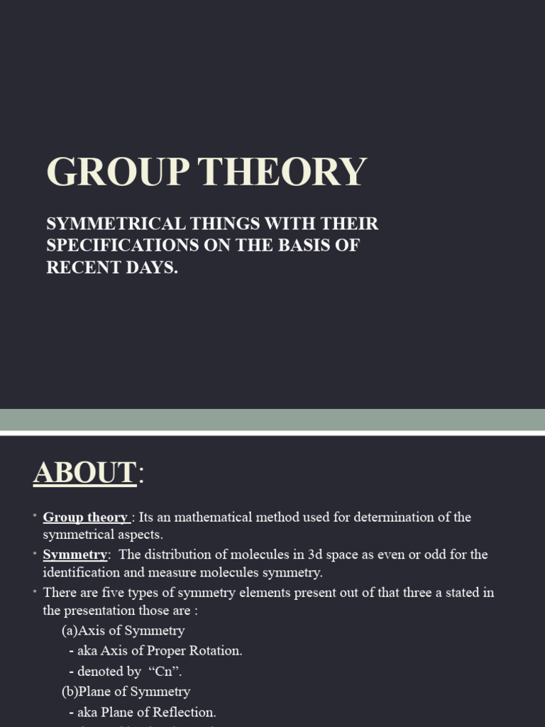Group Theory | PDF