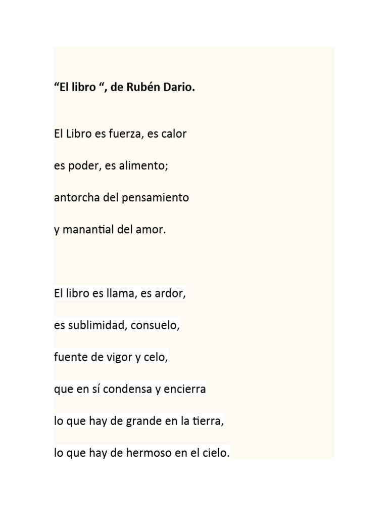 Poemas para El Día Del Libro | PDF