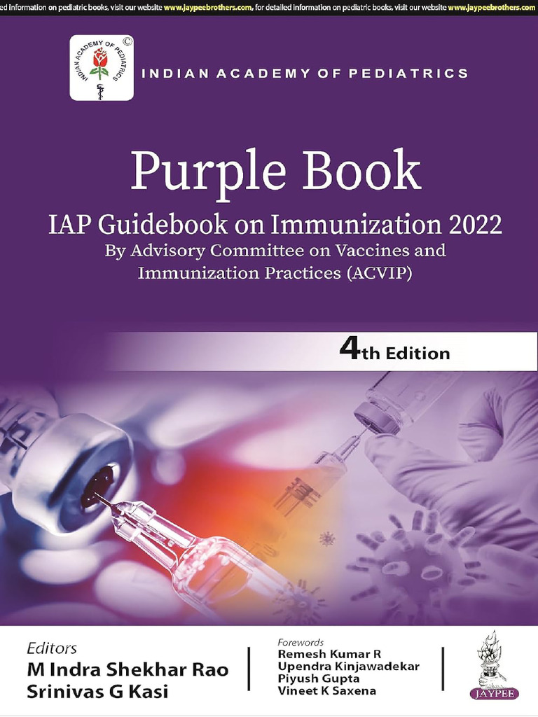 Purple Book IAP Guidebook On Immunization 2022-2023 | PDF | T Helper Cell | Immune System