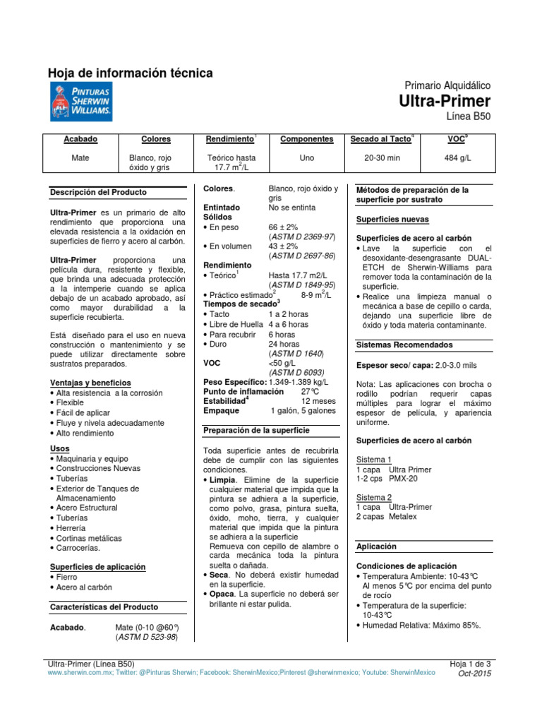 B50 Ultra-Primer | PDF | Materiales | Ciencias fisicas